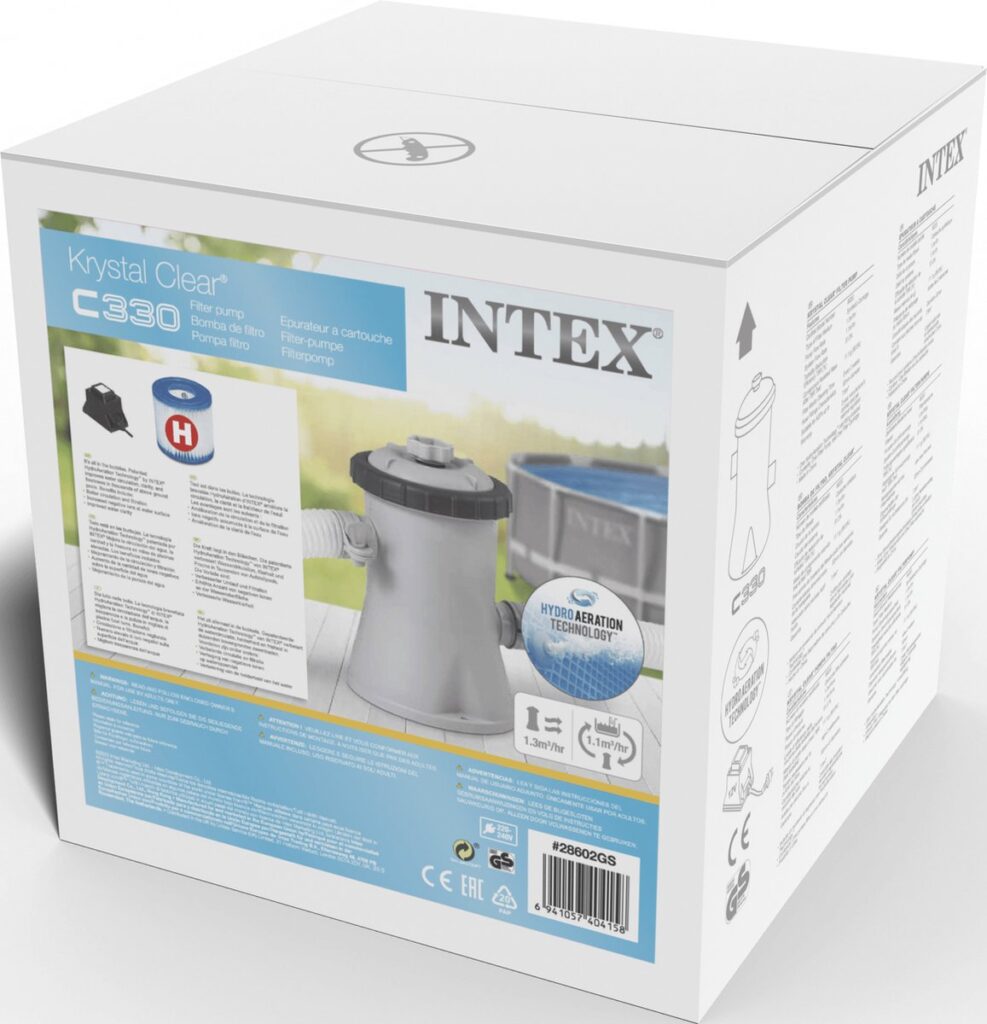 Intex Cartridge Filter Pump C330 - 1,250 L/h - For pools up to 4,500L ...