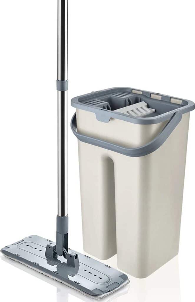 Proff Style Moop System - Flat Mop System - Cleaning Set - With Telescopic Handle - 180° Swivel ...