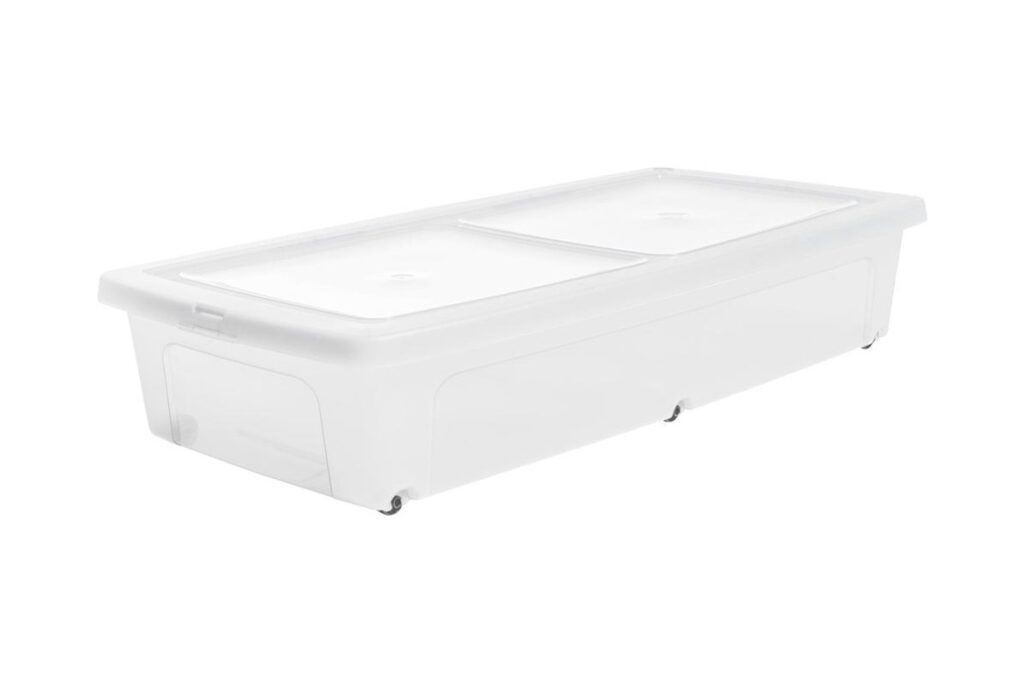 IRIS Clearbox Opbergbox - onder-het-bed - 35L - Kunststof - Met Wielen - Set van 2 | Retourkoop