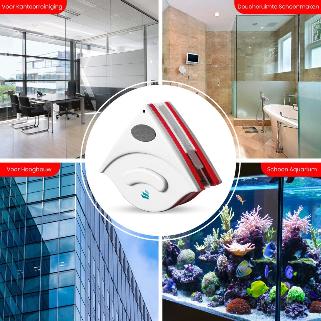 TibaGoods Magnetic Window Wiper For Double Glass - Window Cleaner ...