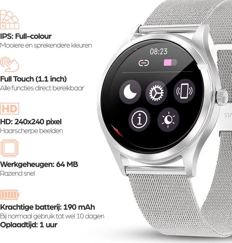 Actyve Smartwatch Women's Silver - Compatible with any laptop and ...