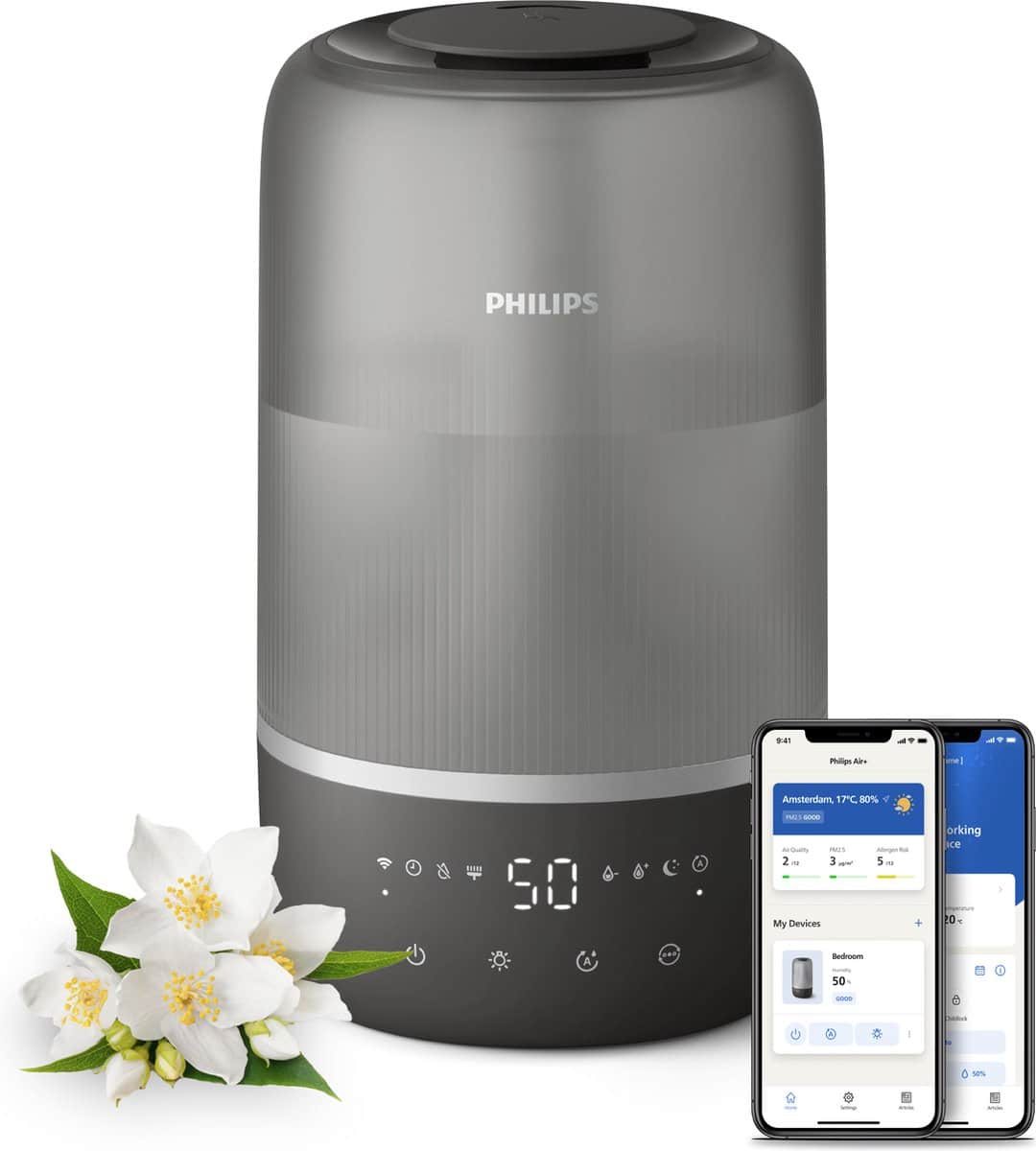 Philips Humidifier 1000 Series HU1510/03 - Quiet operation (19 dB ...