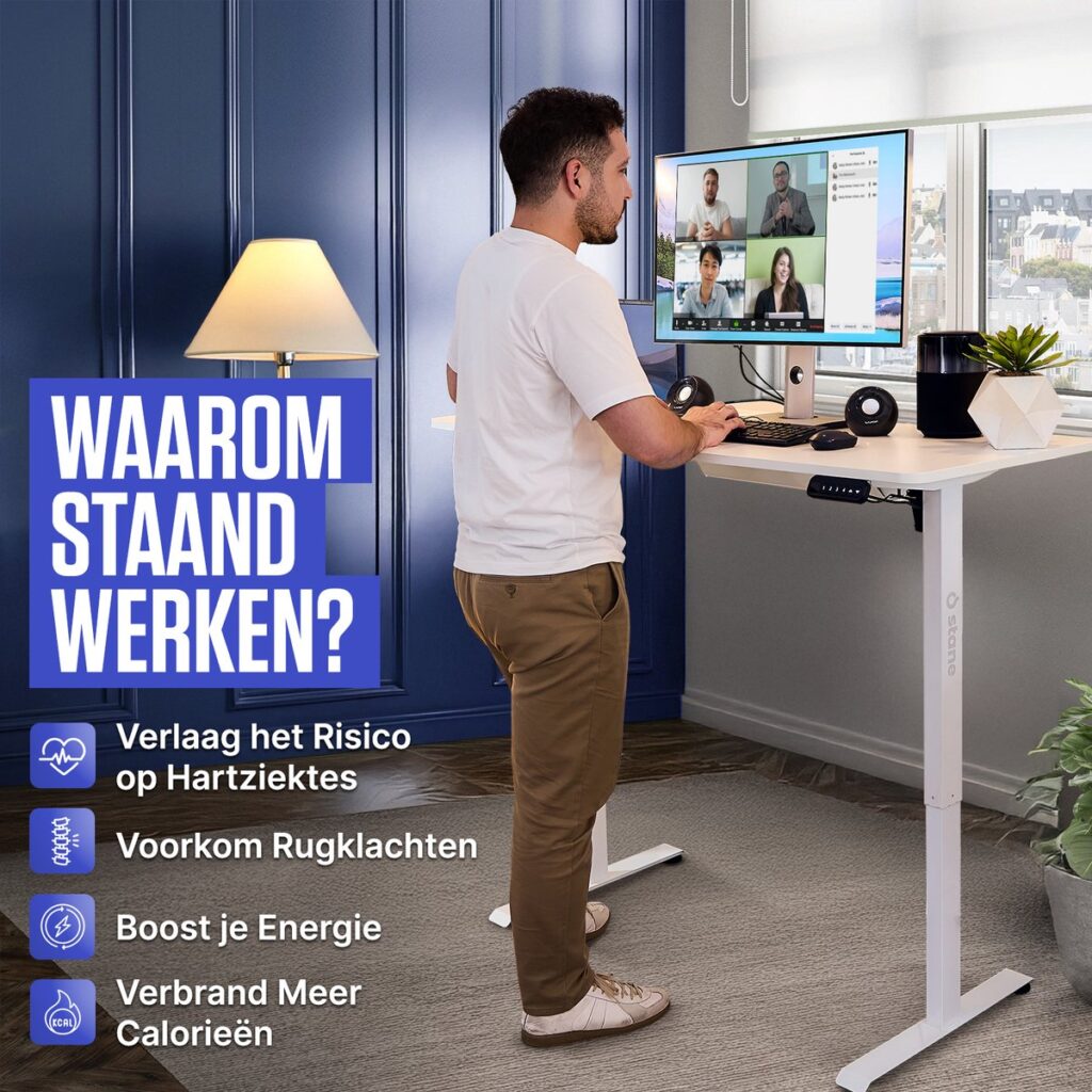 Stane Sit-Stand Desk, Electrically Adjustable - 4 Memory Positions ...
