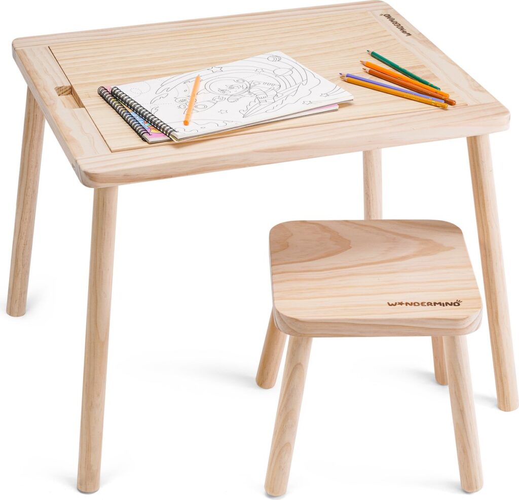 Premium Massief Houten Bouwtafel Set + Triple Bonus Compatibel met LEGO & DUPLO - Kindertafel ...