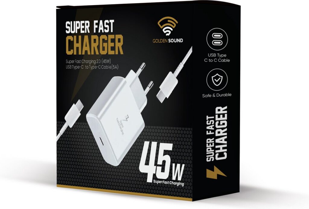 Golden Sound Original 45W Fast Charger - USB-C connection - 2-meter ...